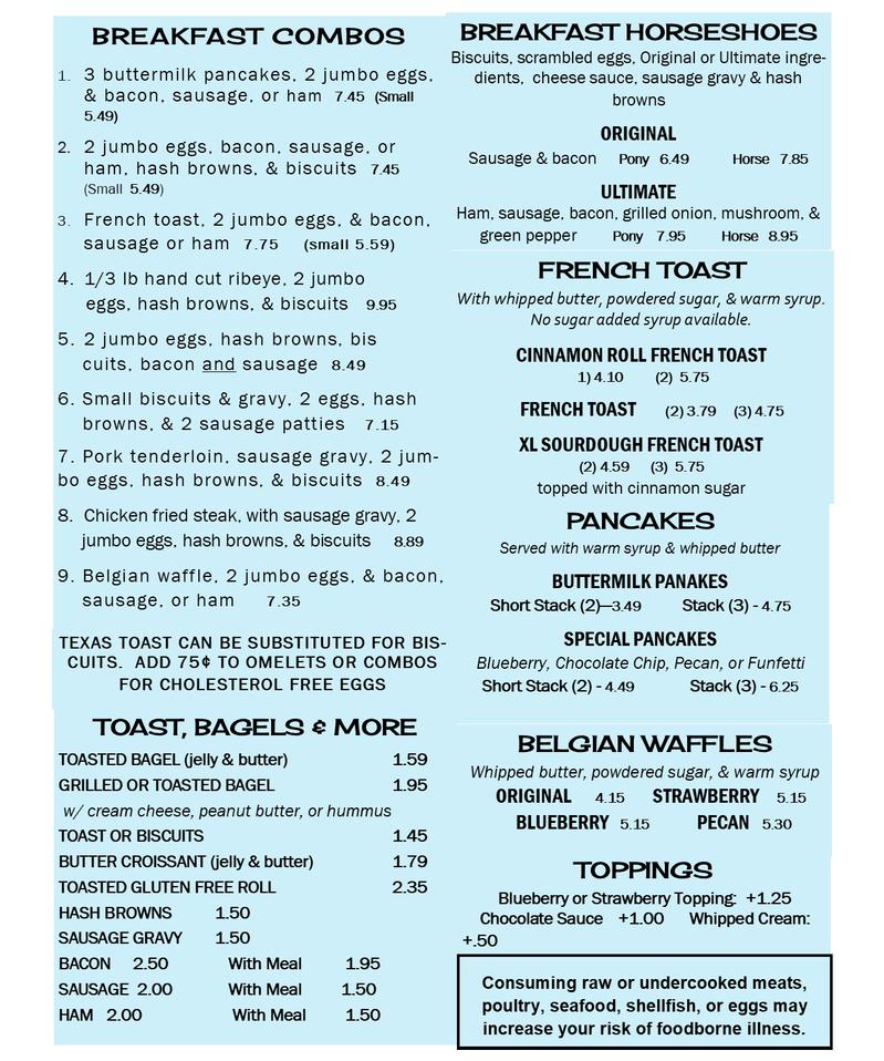 Jubelt's Menu
